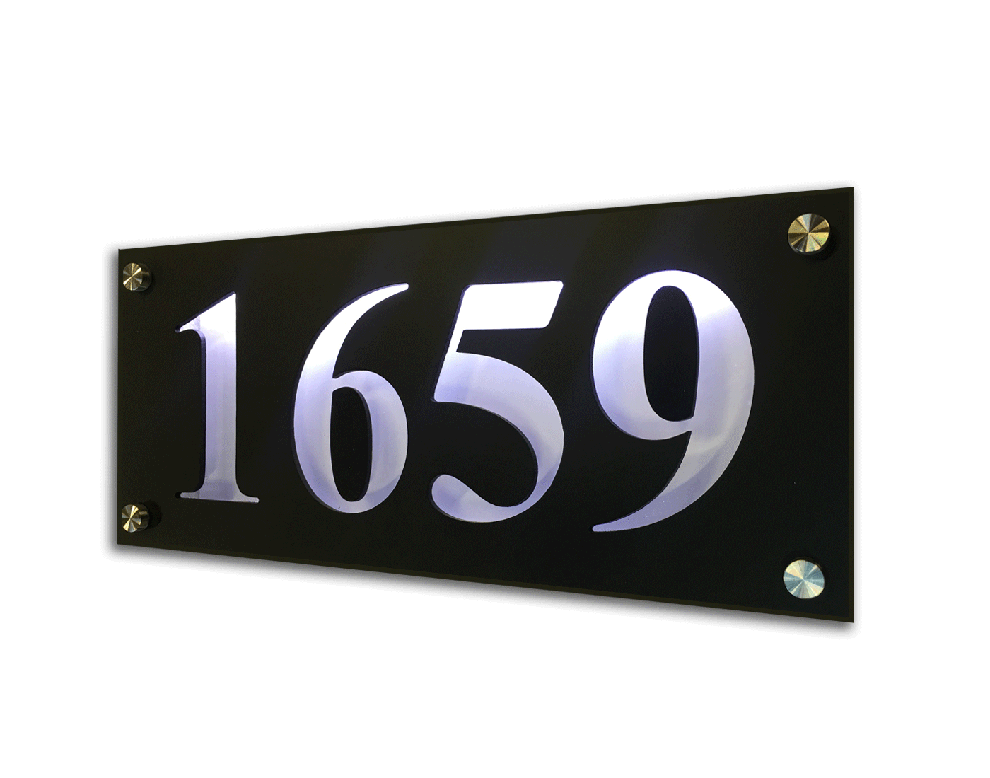 Powder Coated Matt Black Stainless Steel Contemporary Sign - ASC