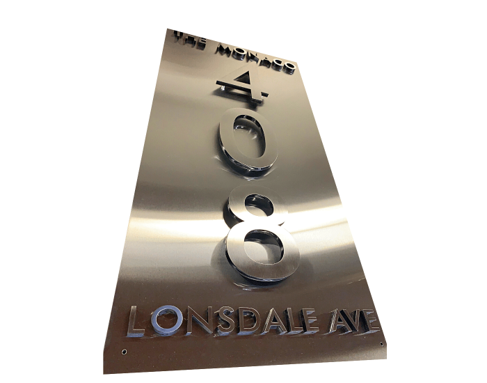 3-Stainless steel Vertical Sign - ASC